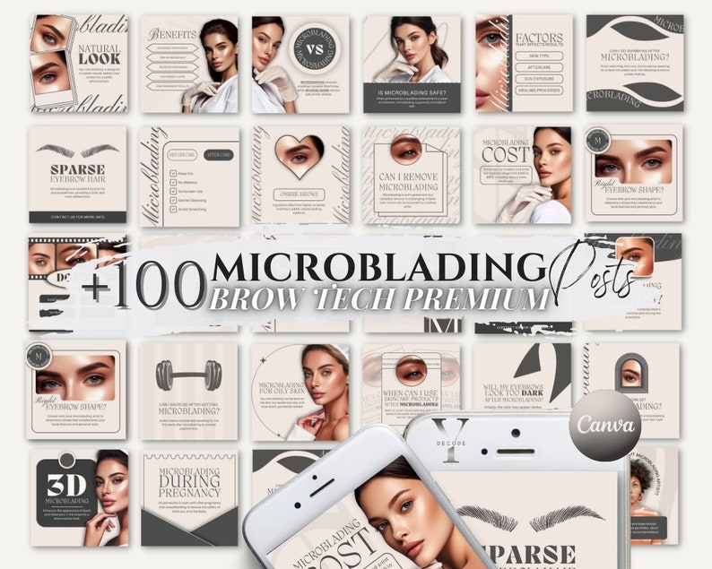 Brows Microblading Instagram Template Microblading Eyebrow Tattoo ...