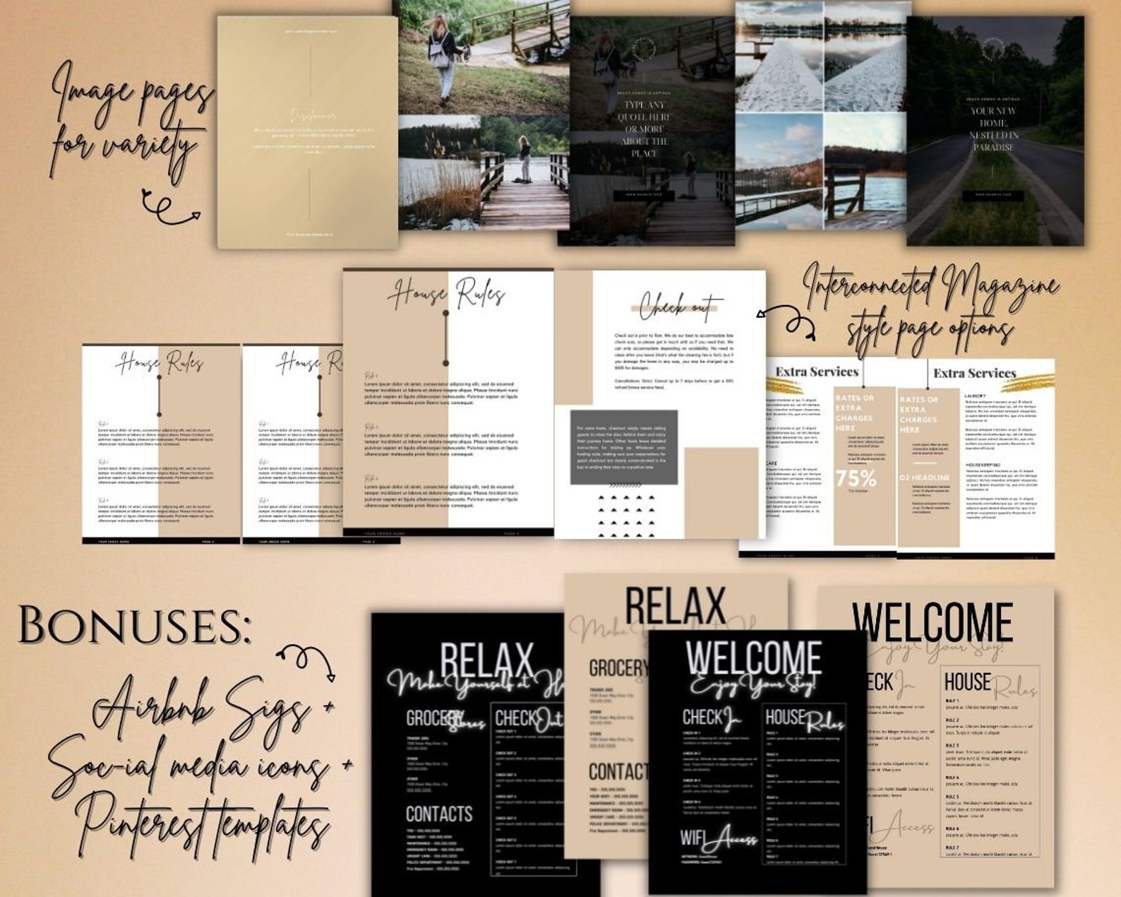 Airbnb Book Template, Airbnb Welcome Book, Airbnb Guest Book, House ...