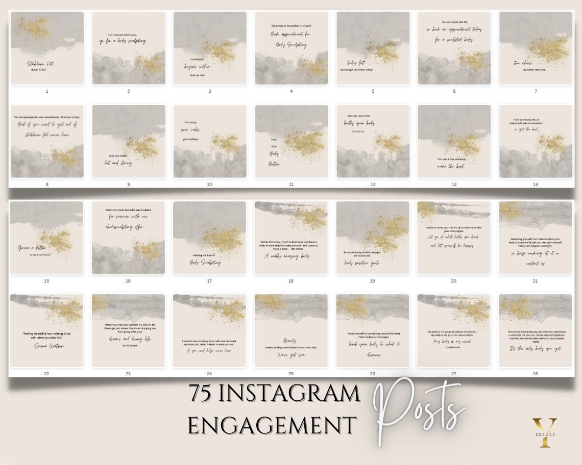 Body Sculpting Instagram Post Template Quotes Body Contouring - Etsy