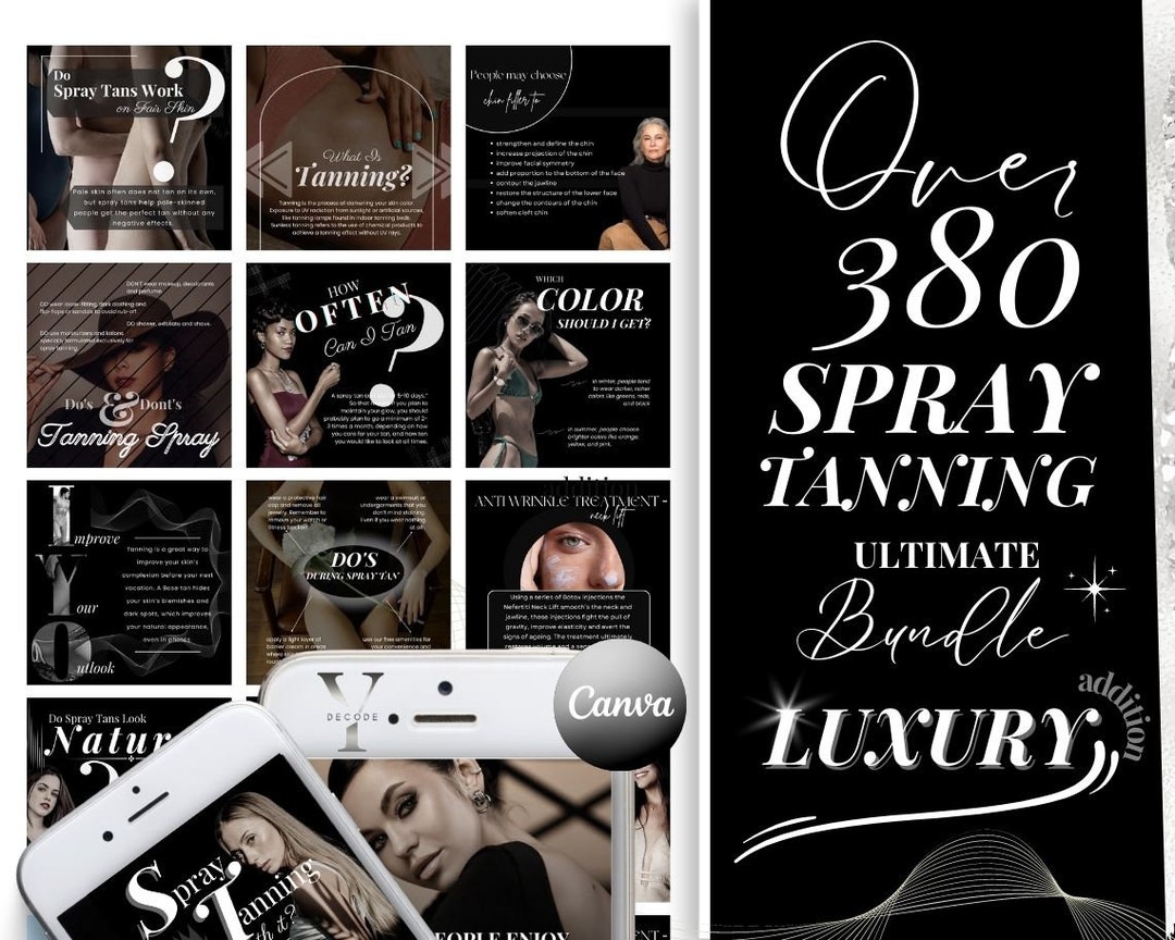 Spray Tan Instagram Post Template Tanning Business Spray Tan Artist ...