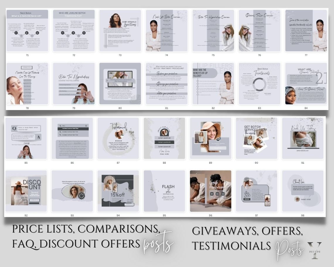 Botox Filler Instagram Post Lip Filler Botox Template - Etsy