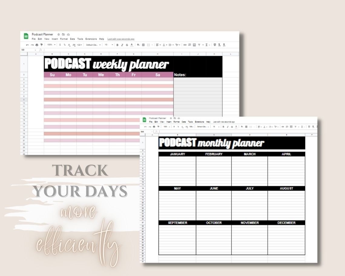 Podcast Planner Podcast Template Printable Podcast Content - Etsy