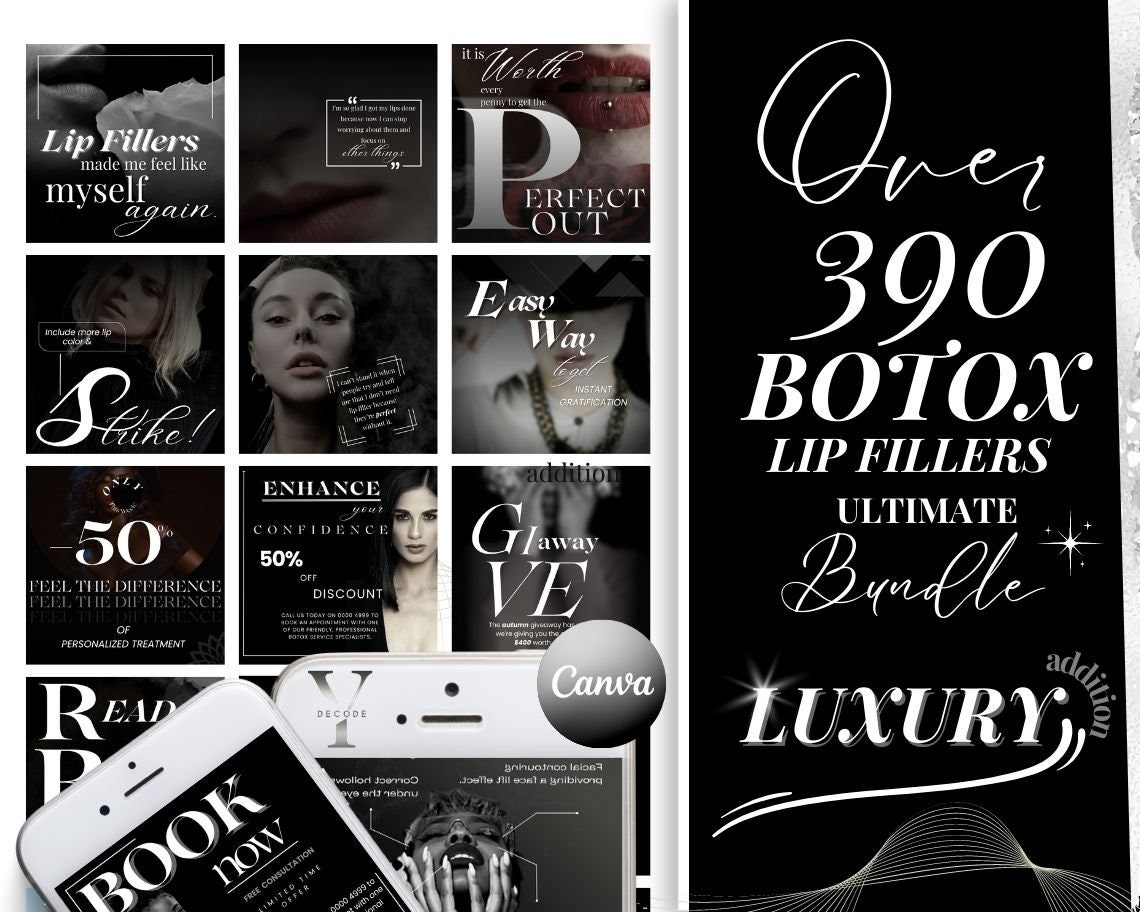 Botox and Filler Instagram Posts Social Media Lip Filler Botox - Etsy