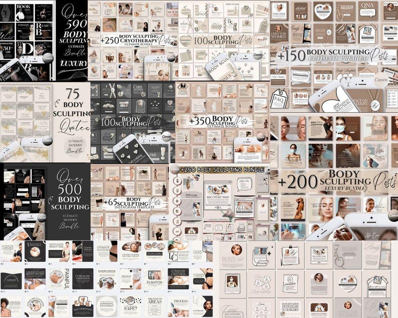 Body Sculpting Instagram Post Template Body Contouring Flyer ...