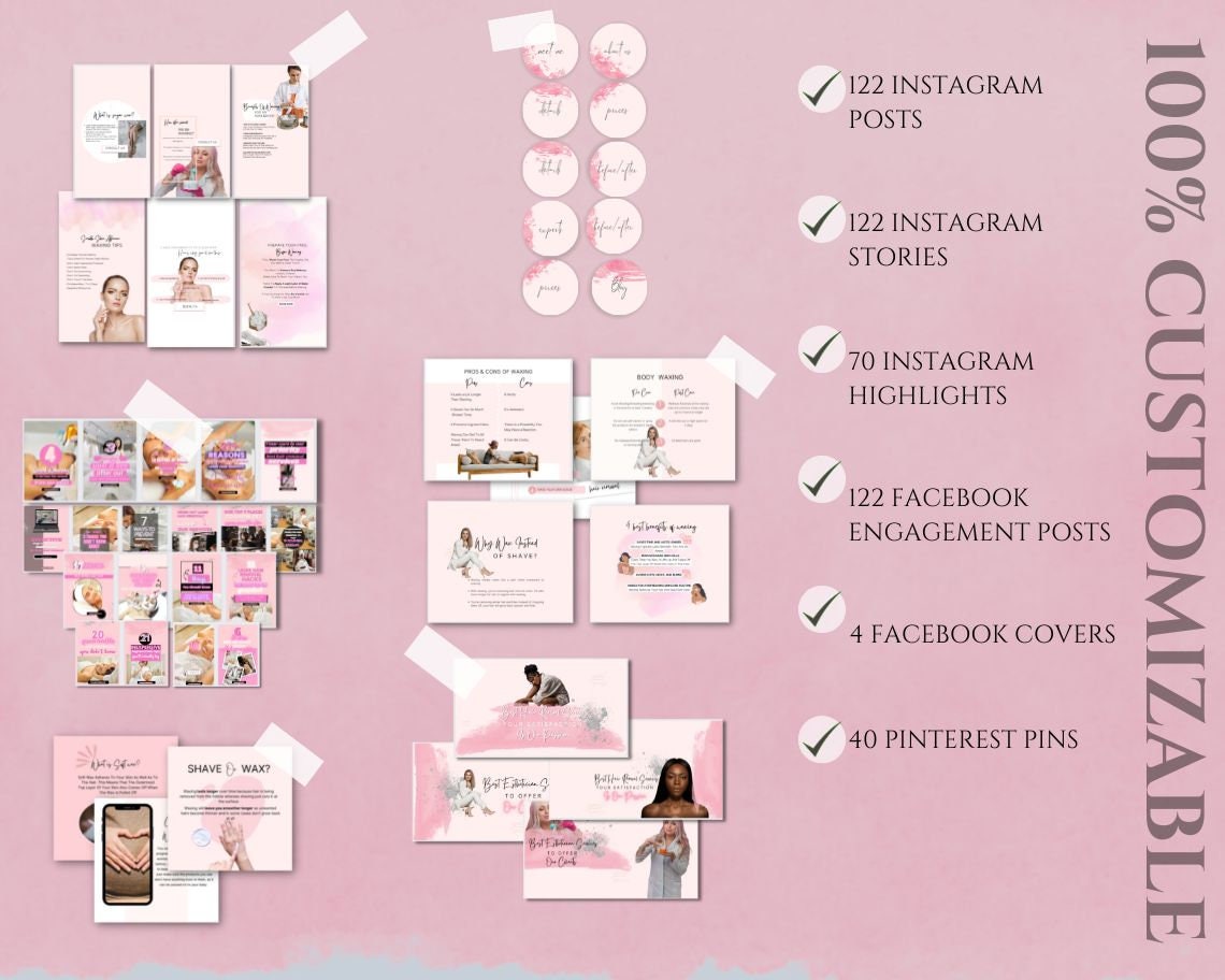 Waxing Instagram Post Waxing Social Media Post Skincare - Etsy