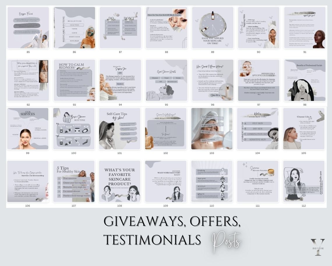 Skincare Template Esthetician Template Skincare Instagram - Etsy