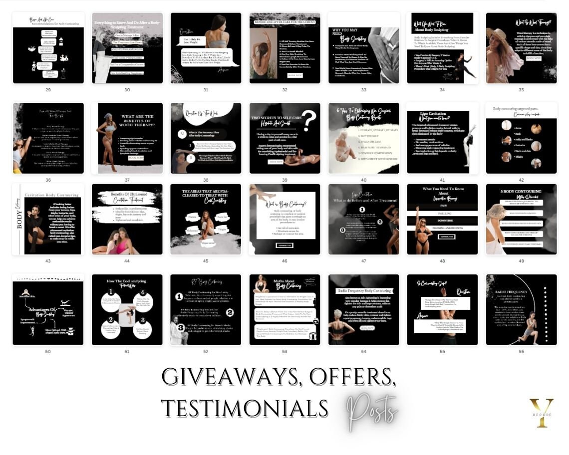 Body Sculpting Instagram Post Templates Body Contouring - Etsy