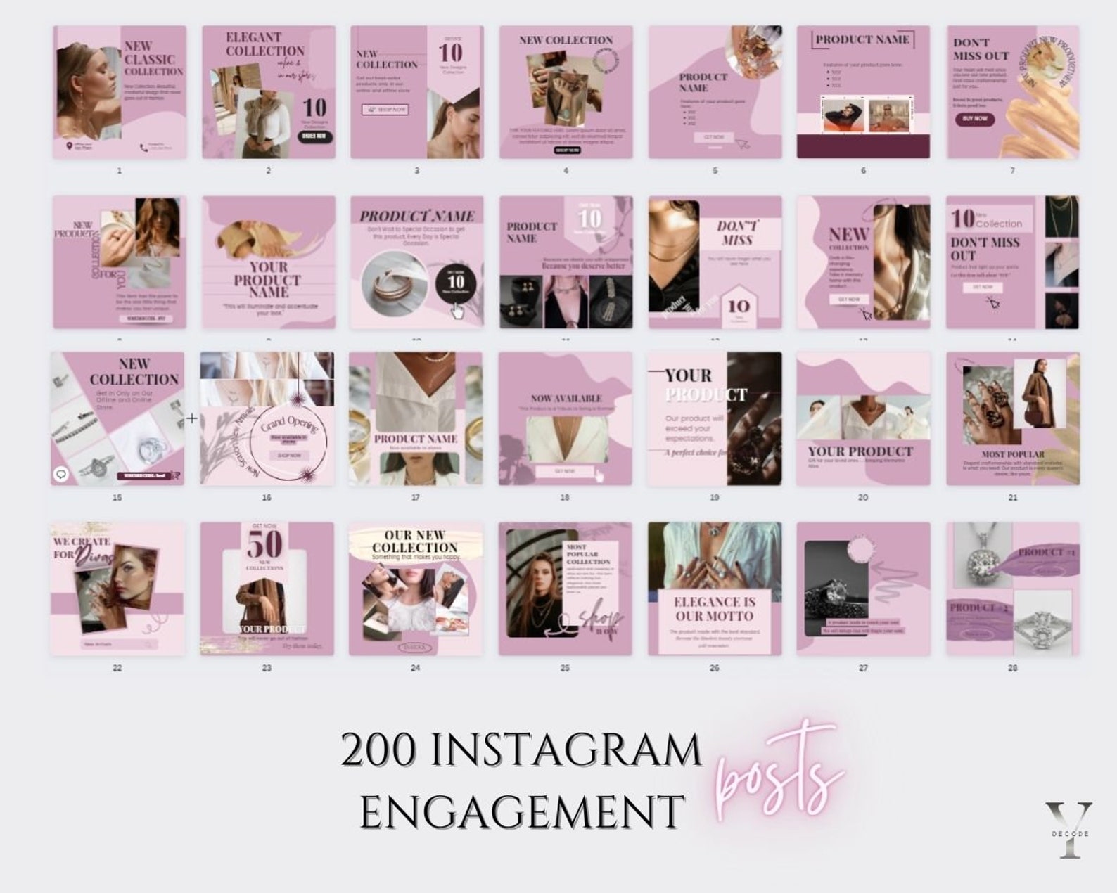 Business Instagram Template Ecommerce Social Media Bundle - Etsy