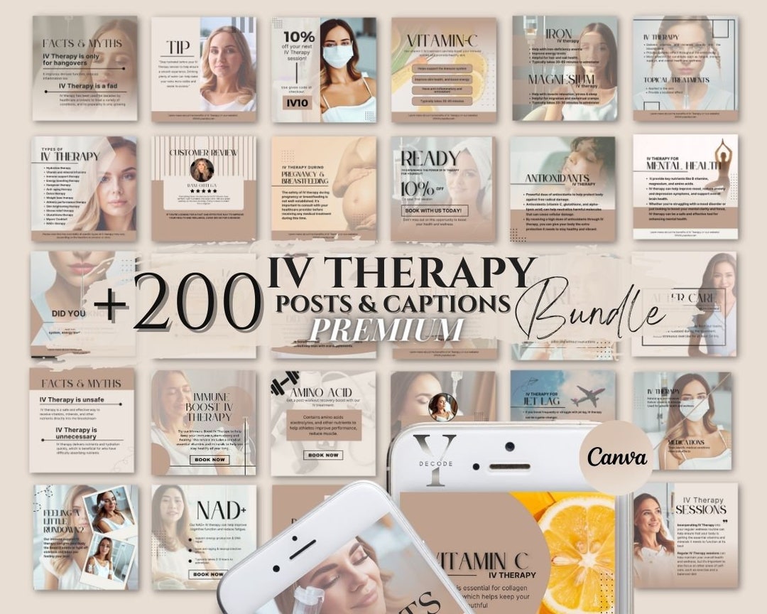IV Therapy Template IV Hydration Instagram Flyer Social Media Iv Drip ...