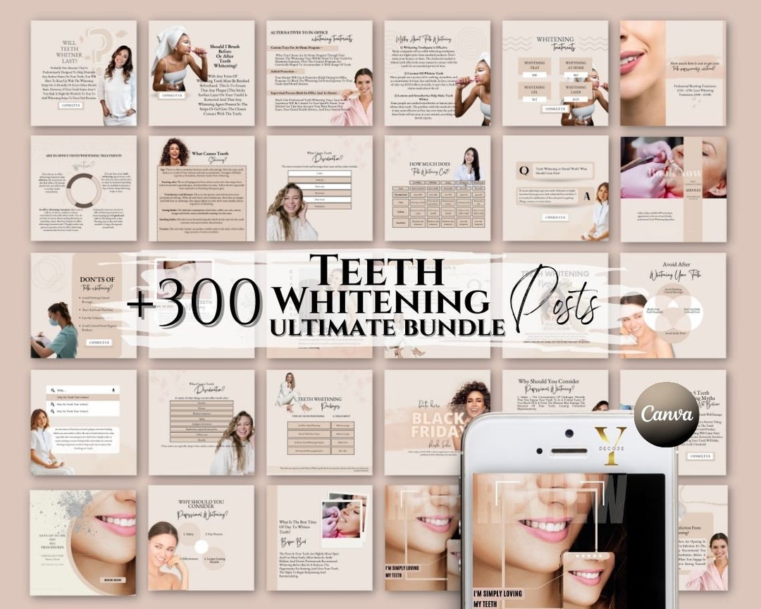 Teeth Whitening Instagram Templates Dentist Social Media Dental ...