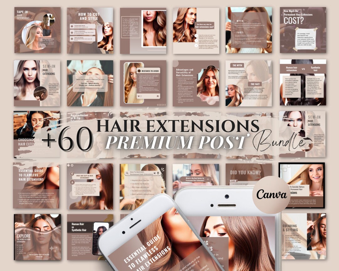 Hair Template Hair Extension Flyer Hair Instagram Wig Flyer Hair Salon ...