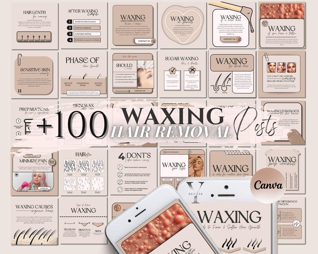 Waxing Instagram Template Waxing Post Waxing Flyer Hair Removal Social ...