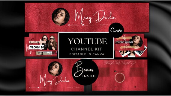 Youtube Channel Kit Youtube Branding Kit Youtube Banner - Etsy