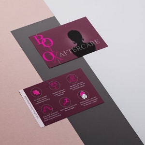 3 Botox Aftercare Card Template Beauty Business Card, Botox Instruction ...