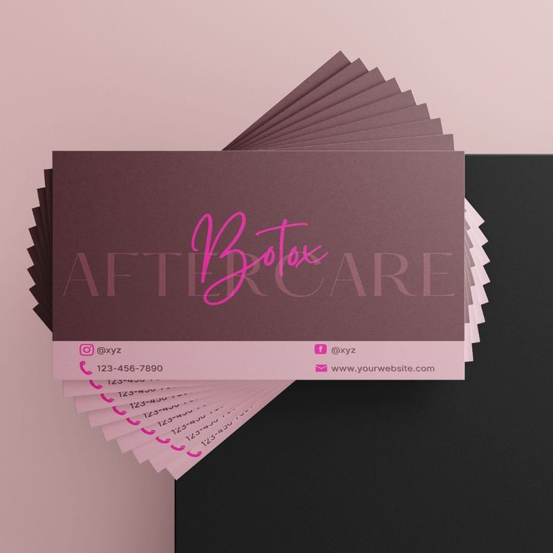 Botox Aftercare Cards - Etsy