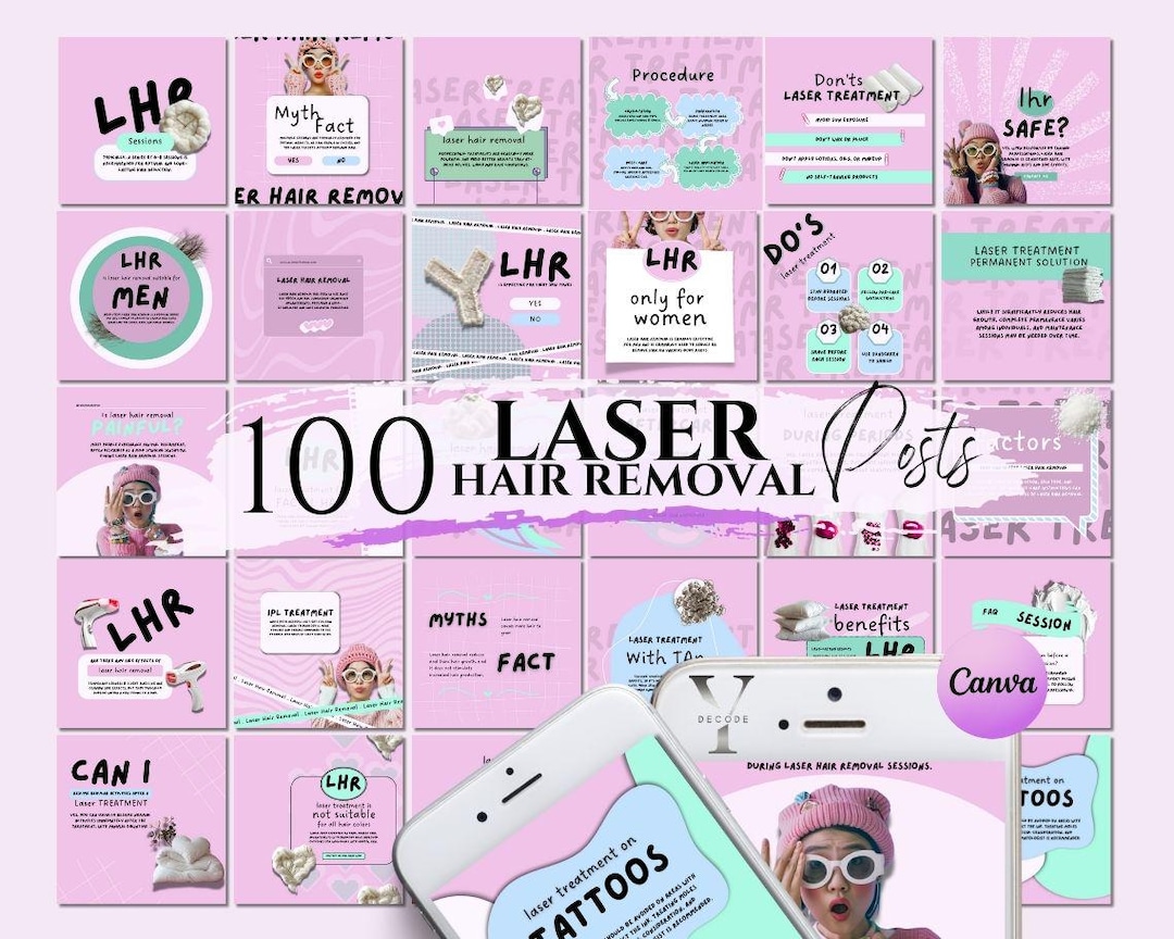 Laser Hair Removal Templates Laser Hair Removal Poster Esthetician ...