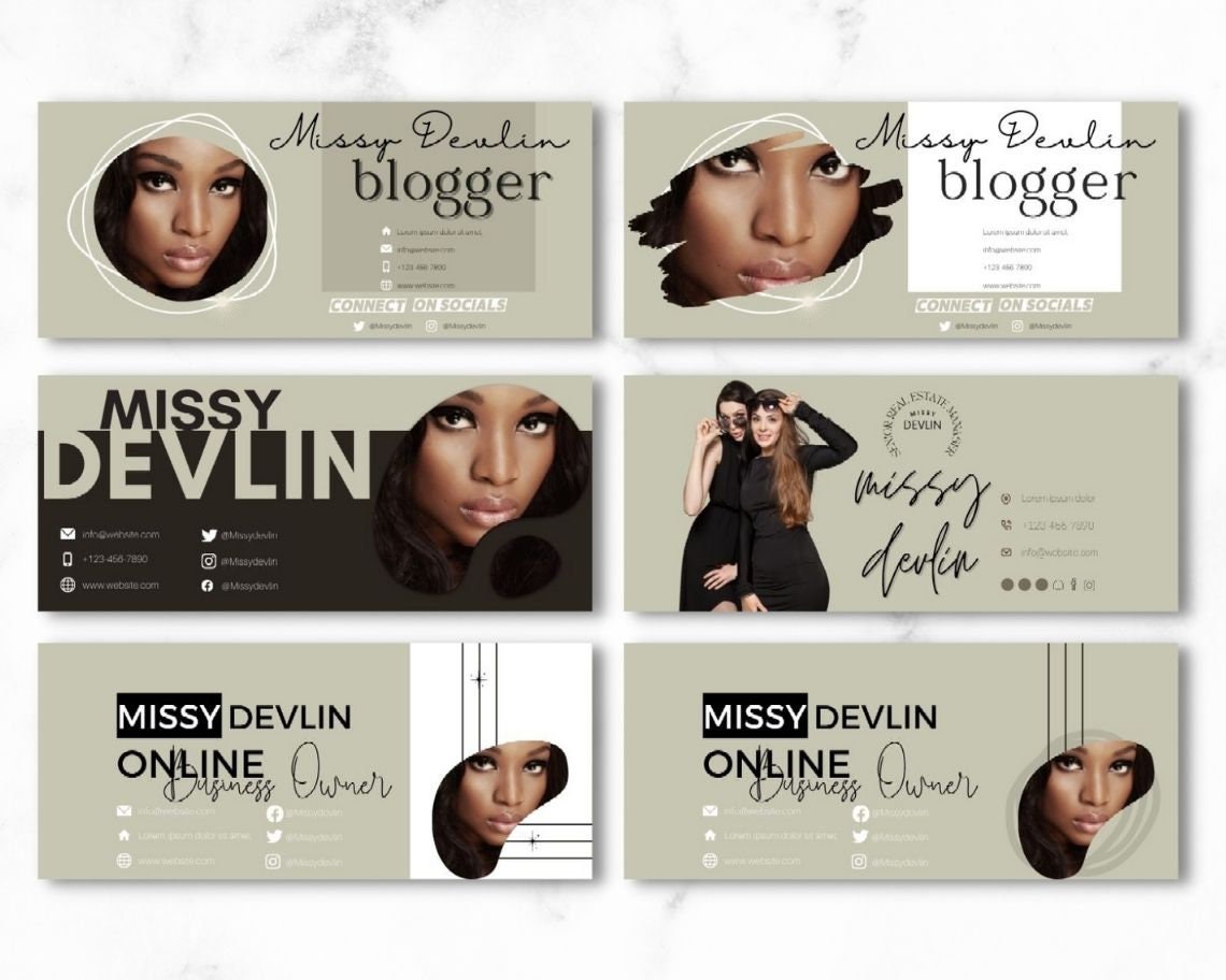 Gmail Email Signature Temp Canva Template Realtor Real - Etsy