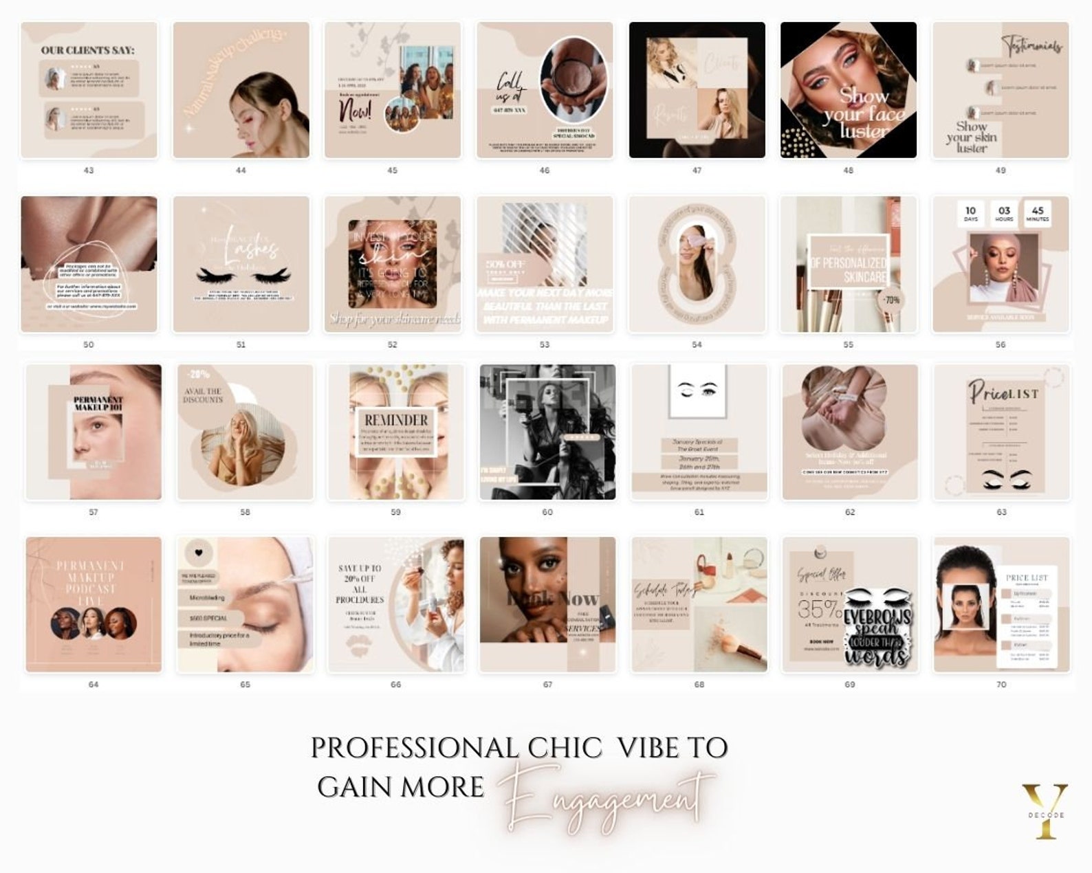 Permanent Makeup Instagram Post Pmu Instagram Template Lash - Etsy UK
