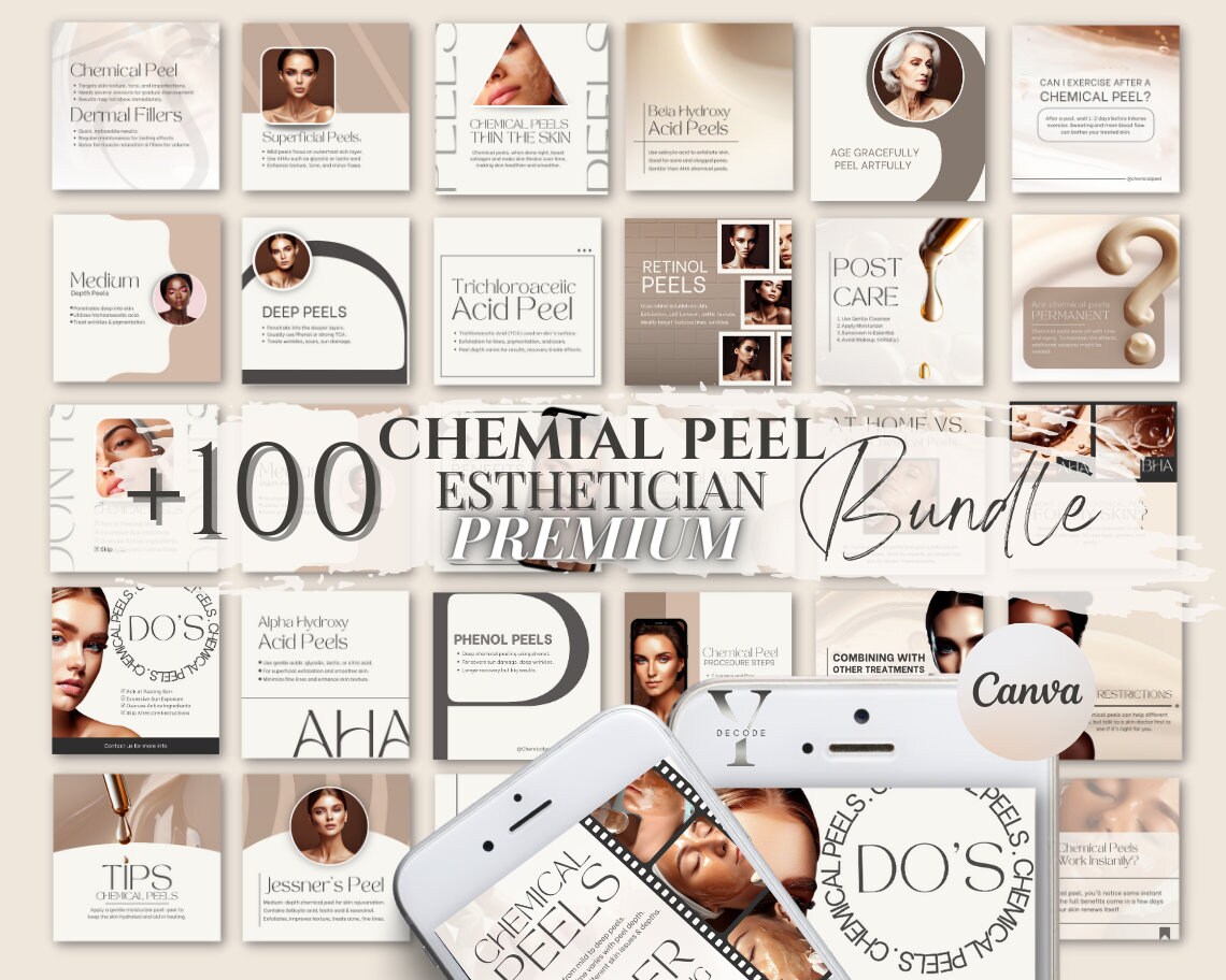Chemical Peel Skincare Instagram Esthetician Template Skincare Posts ...