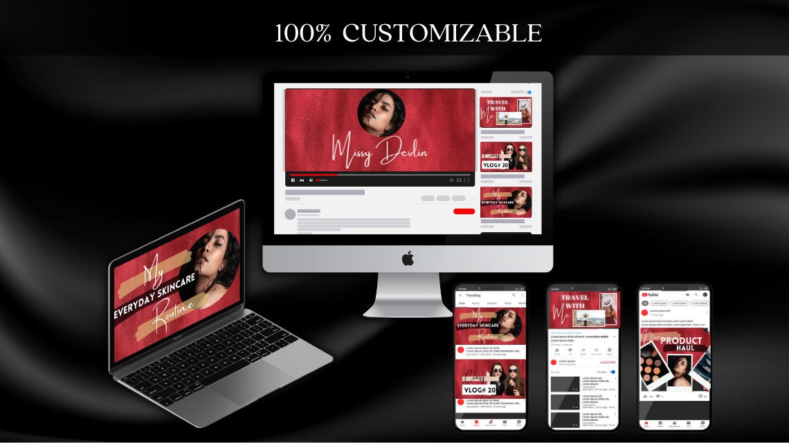 Youtube Channel Kit Youtube Branding Kit Youtube Banner - Etsy