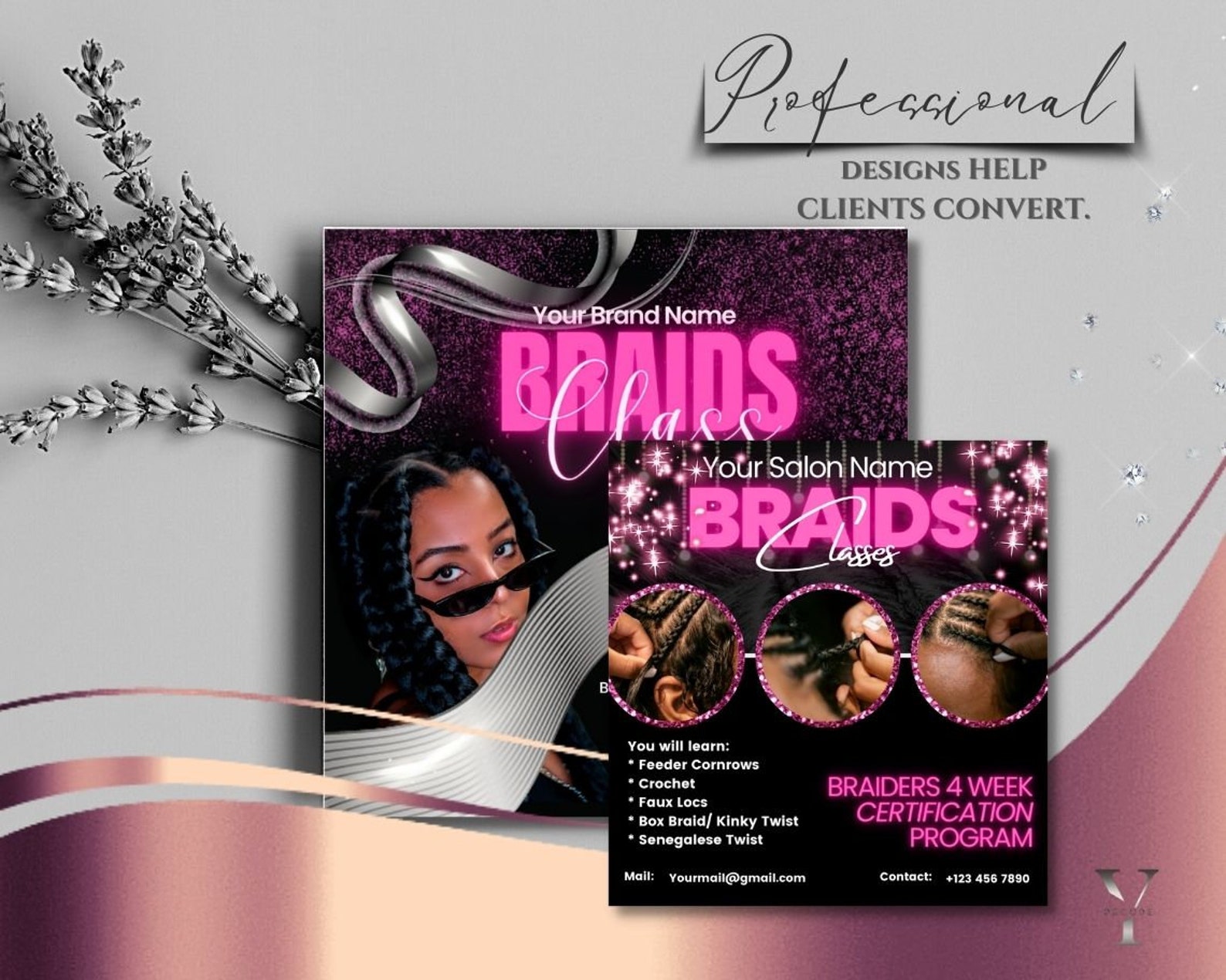 Hair Braiding Flyer Hair Salon Flyer Book Now Hair Instagram - Etsy