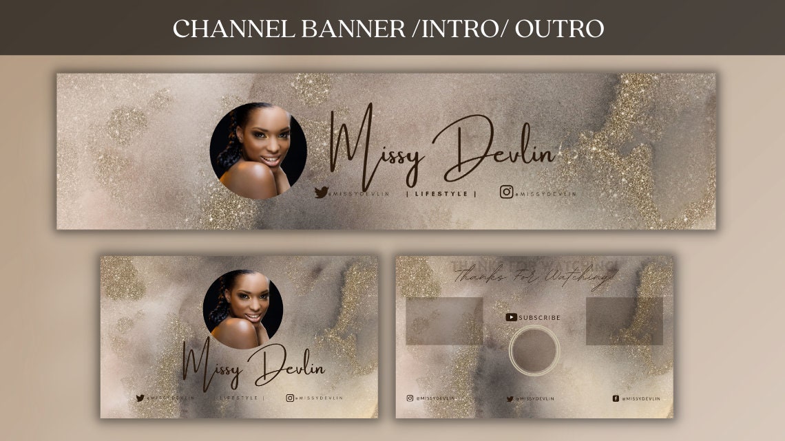 Youtube Channel Kit Youtube Branding Kit Youtube Banner - Etsy