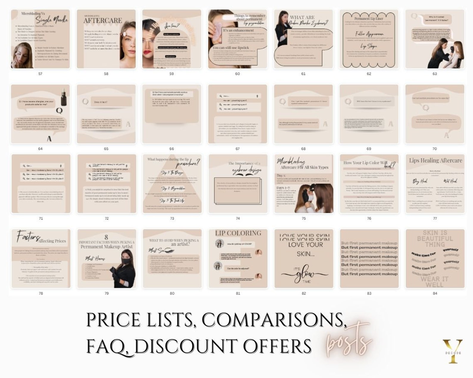 Permanent Makeup Instagram Post Pmu Instagram Template Lash Tech ...