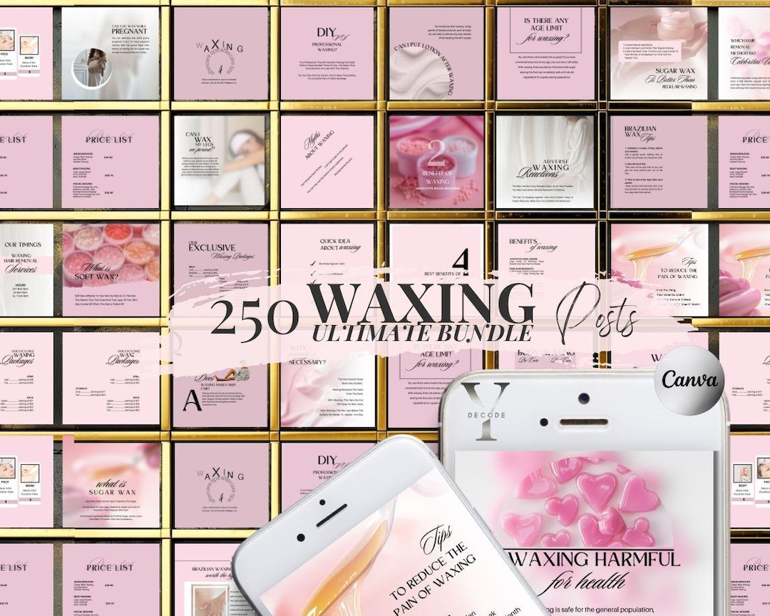 Waxing Instagram Template Waxing Post Pink Waxing Flyer Hair Removal ...