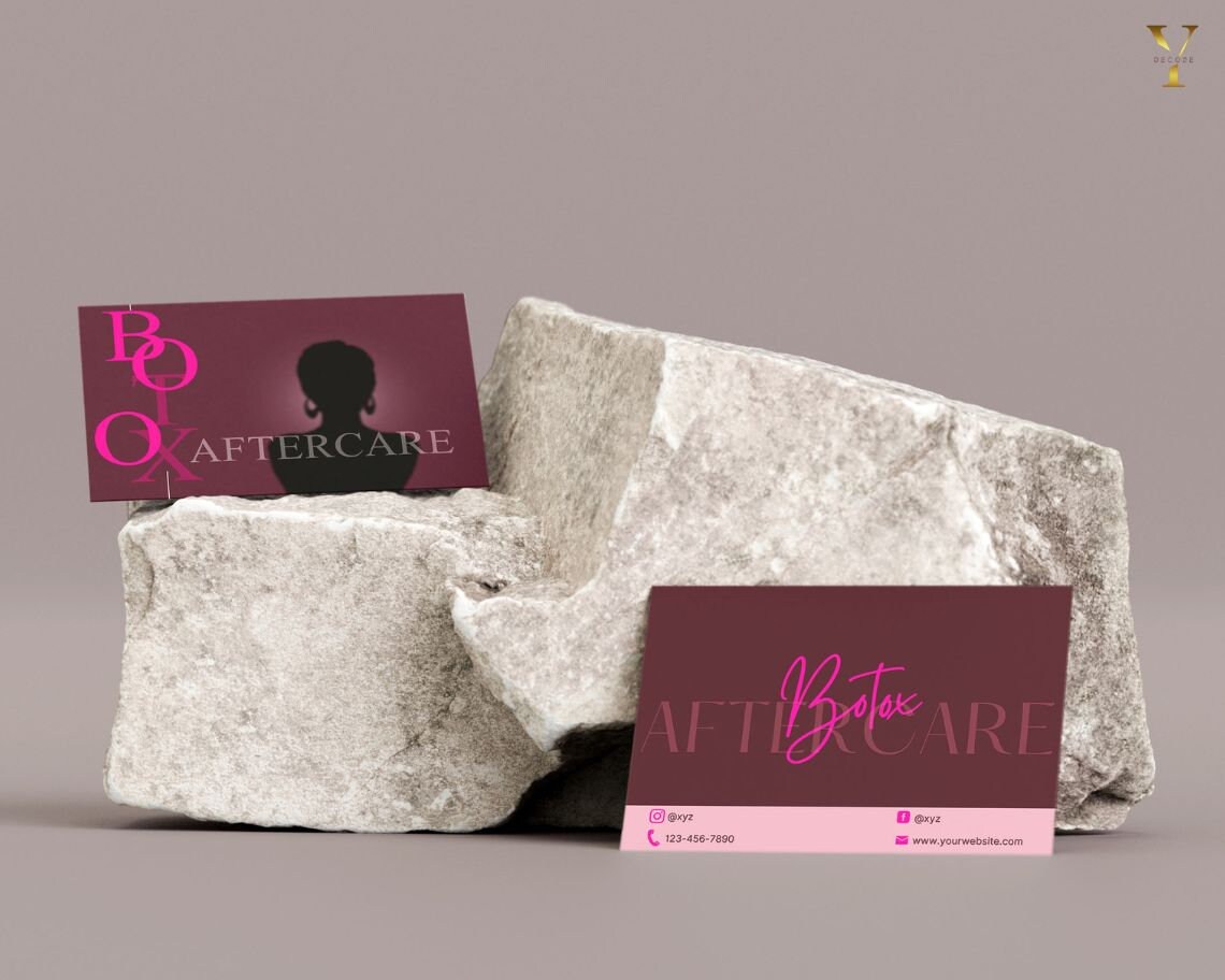 3 Botox Aftercare Card Template Beauty Business Card, Botox Instruction ...