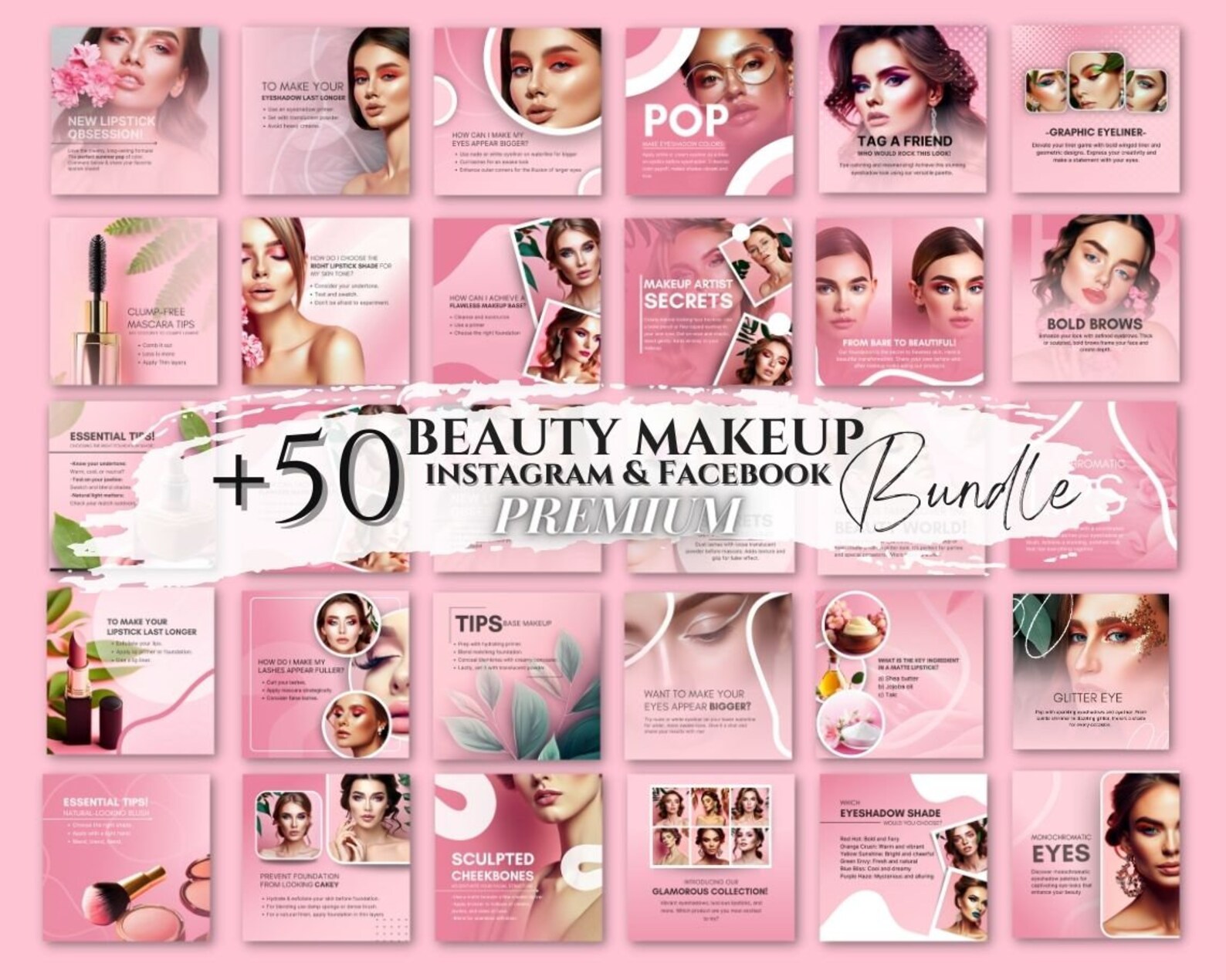 Makeup Artist Flyers Template Makeup Instagram Template IG - Etsy