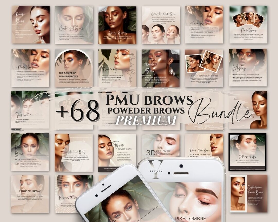 PMU Powder Brows Instagram Social Media Brow Tech Permanent Makeup ...