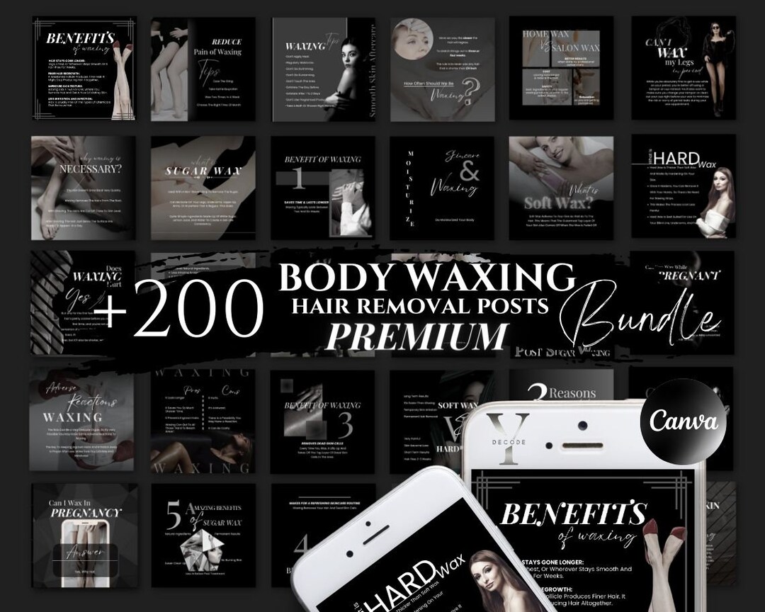 Waxing Instagram Template Waxing Post Waxing Flyers Hair Removal Post ...