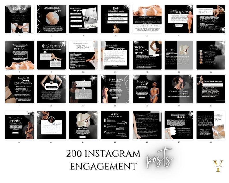 Body Sculpting Instagram Post Templates Body Contouring - Etsy