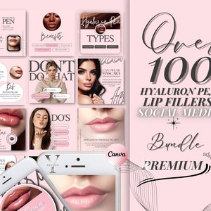 Lip Filler Template Hyaluron Pen Instagram Lip Filler Post Esthetician ...