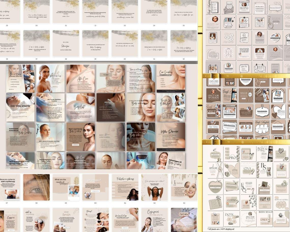 Body Sculpting Instagram Post Template Body Contouring Flyer ...