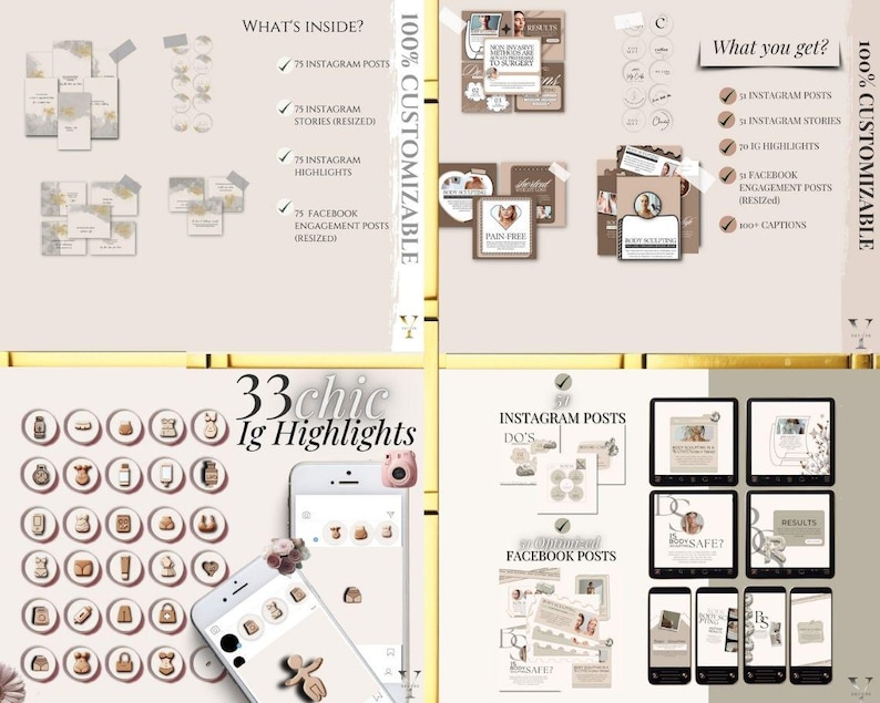 Body Sculpting Instagram Post Template Body Contouring Flyer ...
