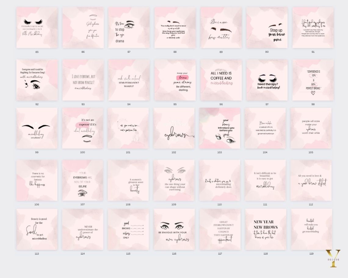 Brows Microblading Instagram Quotes Microblading PMU Eyebrow - Etsy