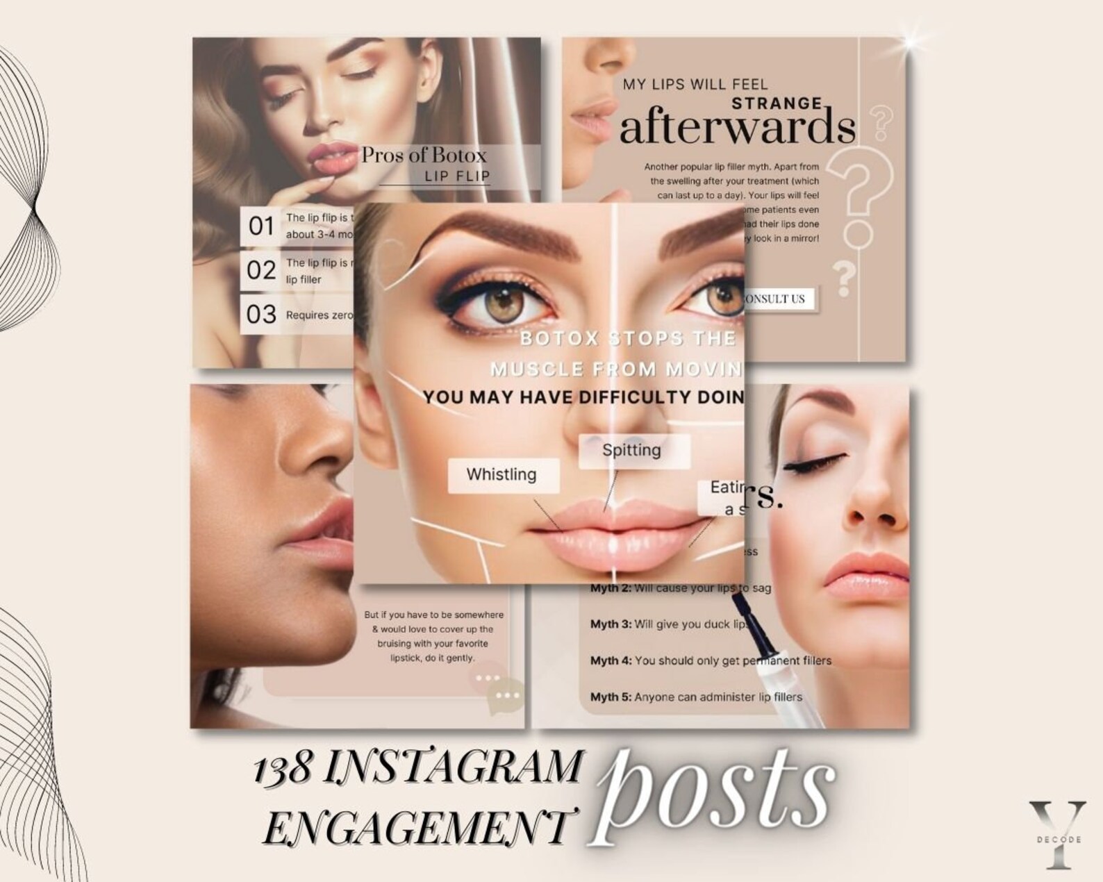 Botox Lip Filler Instagram Post Social Media Lip Filler Botox - Etsy UK