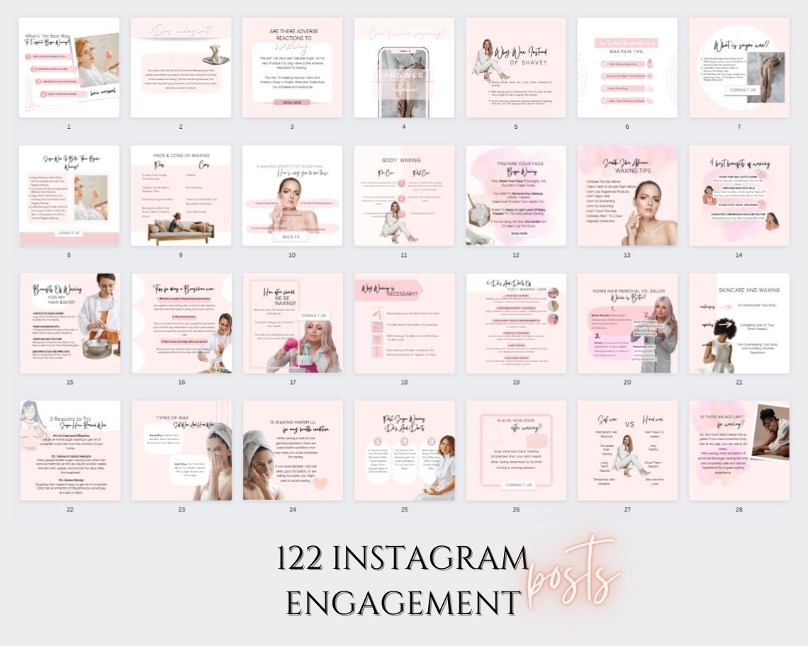Waxing Instagram Post Waxing Social Media Post Skincare - Etsy