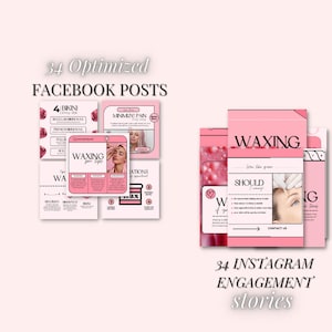 Waxing Instagram Template Waxing Post Pink Waxing Flyer Hair Removal ...