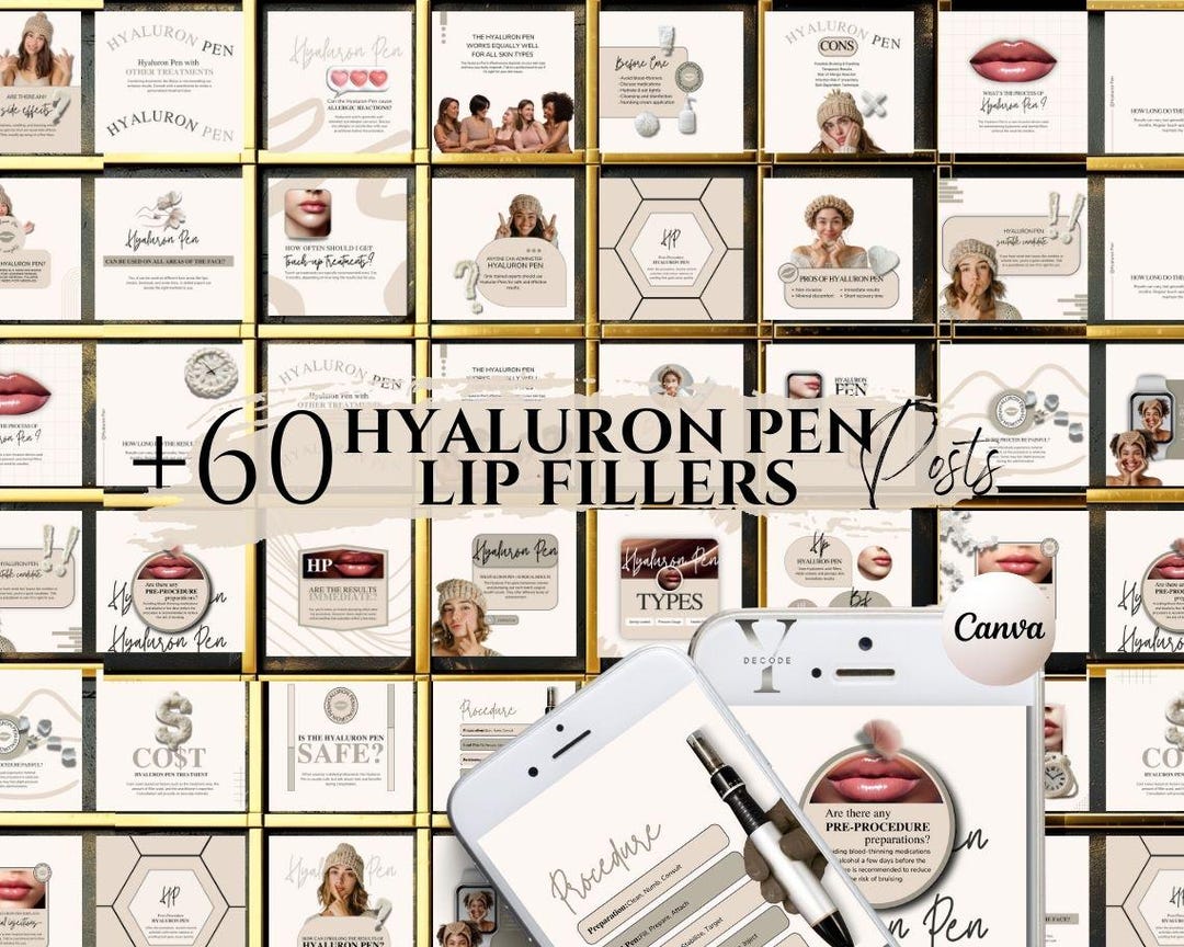 Lip Filler Template Hyaluron Pen Instagram Esthetician Hyaluronic Acid ...