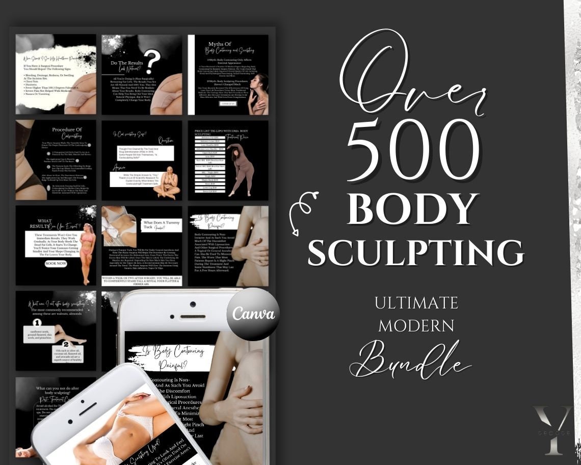 Body Sculpting Instagram Post Templates Body Contouring - Etsy