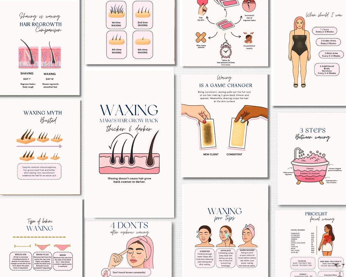 Waxing Instagram Template Waxing Flyer Brazilian Wax Esthetician Flyers ...