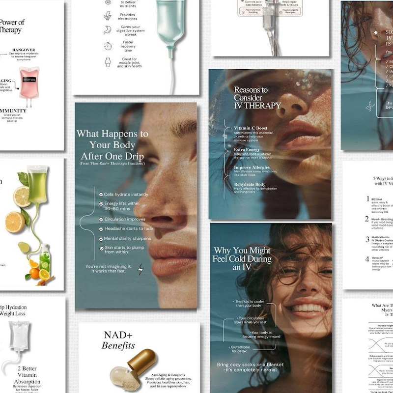 Iv Drip Brochure Template - Etsy