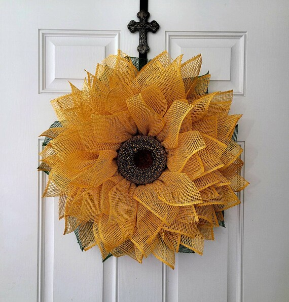 Sunflower Wreath Summer Wreath Summer Decor Sunflower - Etsy