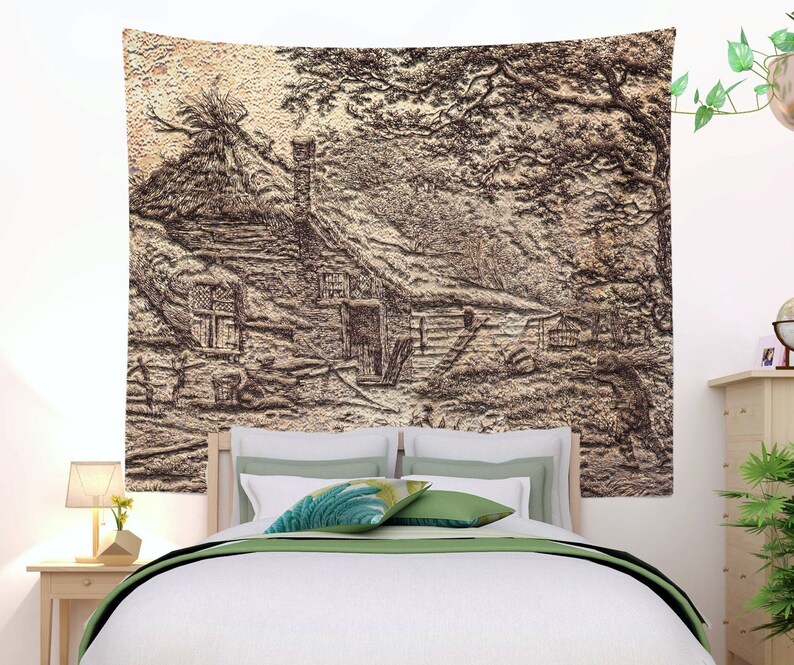 Farmhouse Tapestry Antique Nature Wall Hanging Rustic Modern - Etsy