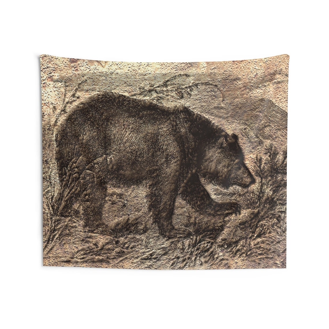 Bear Tapestry Cottagecore Tapestry Aesthetic Tapestry - Etsy