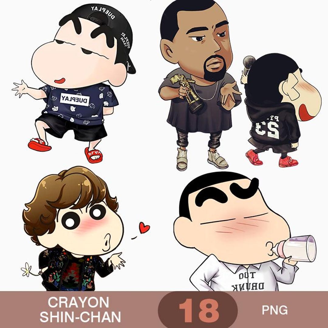 18 Cartoon Crayon Shin-chan Spoof Image Social Person Shape Mobile ...