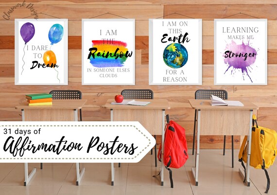 31 Positive Affirmation Poster Bundle Mental Health Growth - Etsy