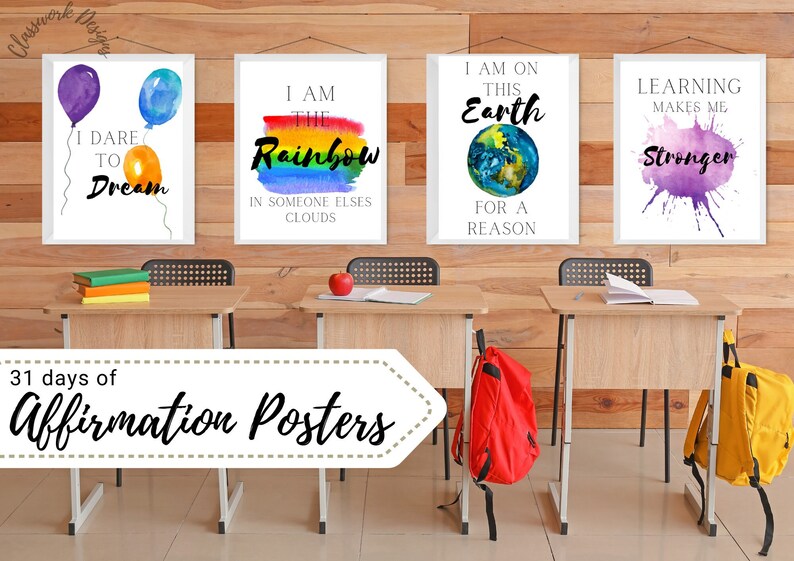 31 Positive Affirmation Poster Bundle Mental Health Growth - Etsy
